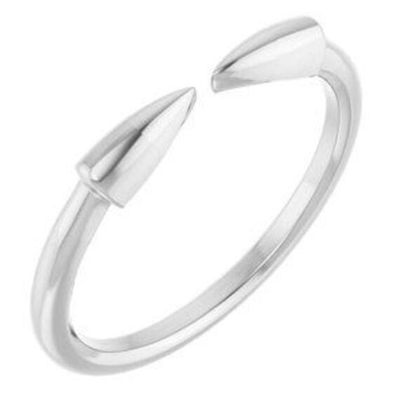 Kazi Luxury | Jewelry | Sterling Silver Stackable Spike Ring | Poshmark